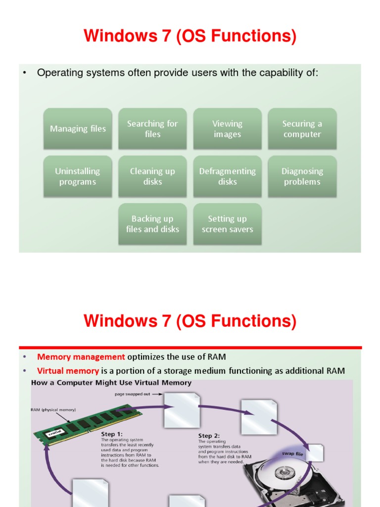 Windows 7 (OS Functions) : - Operating Systems Often Provide Users With ...