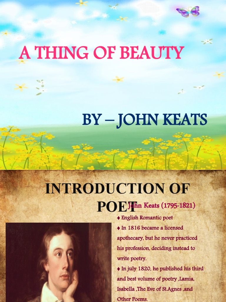 A Thing of Beauty: An Analysis of John Keats' Poem | PDF | John Keats ...