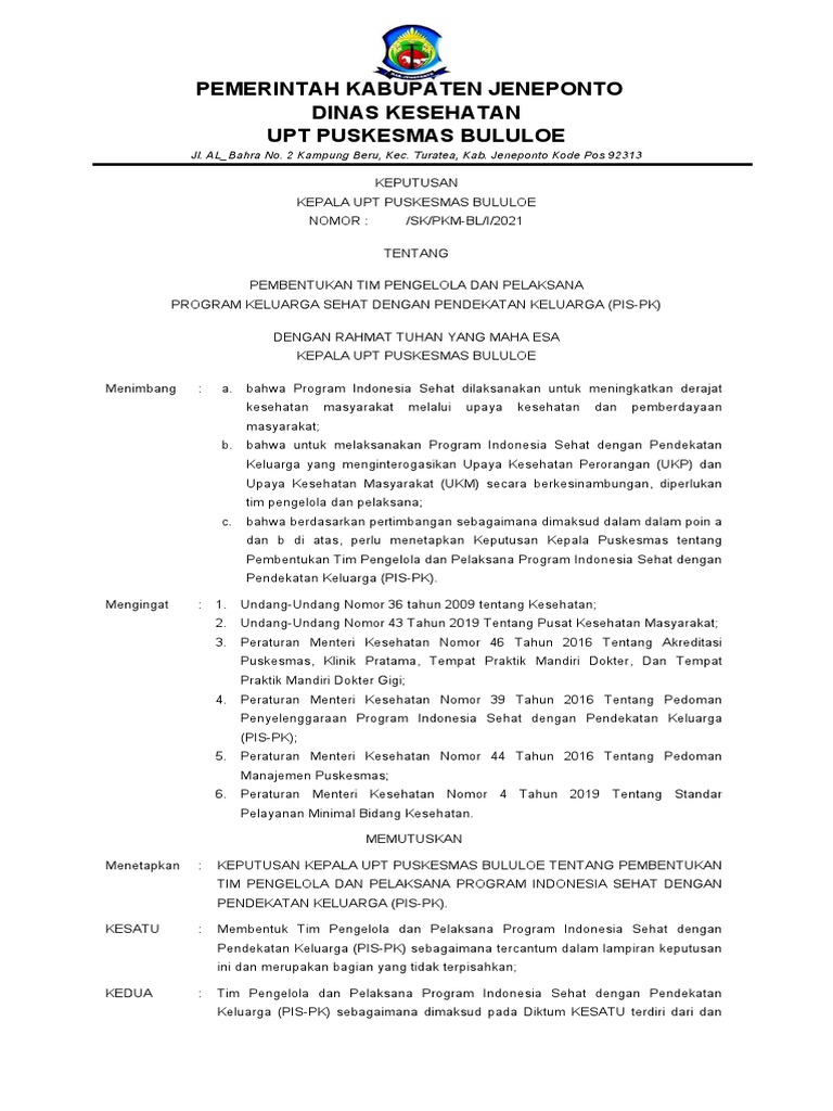 SK Tim PISPK 2021 | PDF