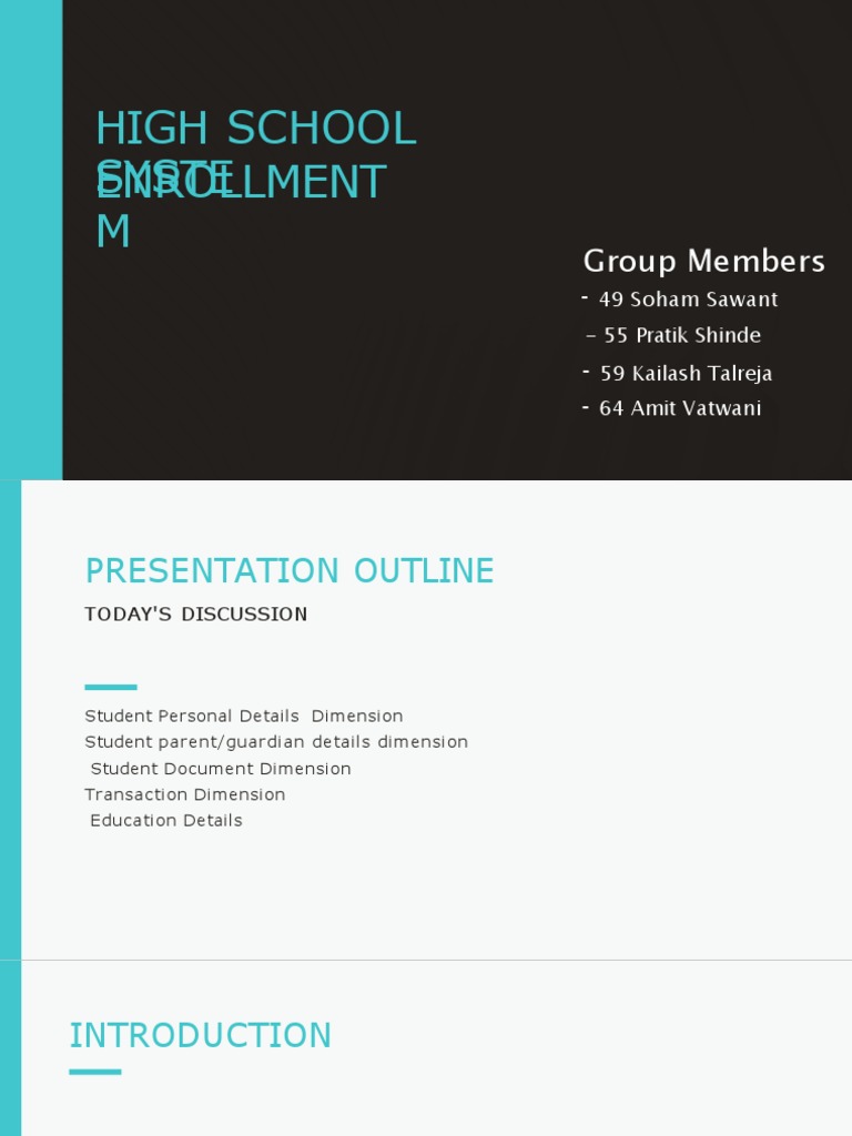 High School Enrollment System | Download Free PDF | Data Management | Data