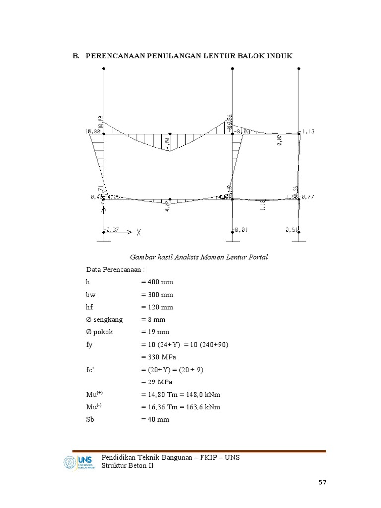 BAB IV PORTAL BALOK INDUK DAN SLOOF KOLOM Tabhita Oke | PDF