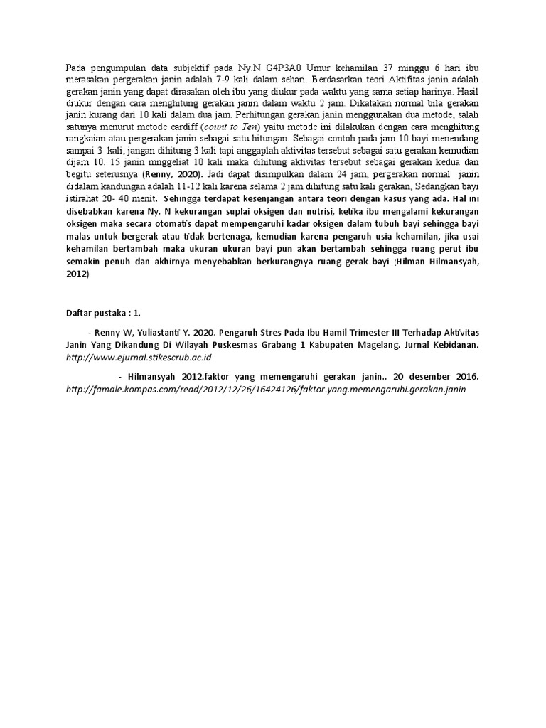 Pergerakan Janin Normal (Anggi Dan Arianti) NN | PDF