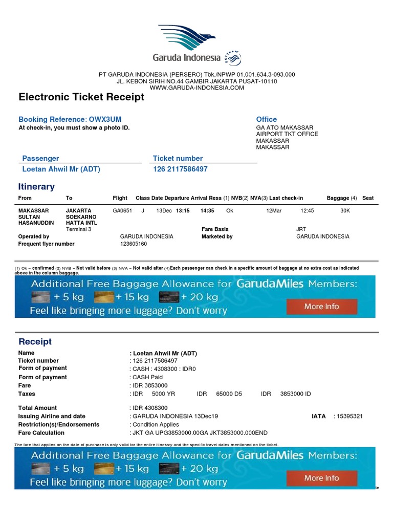 Your Electronic Ticket Receipt | PDF | Dangerous Goods | Aviation