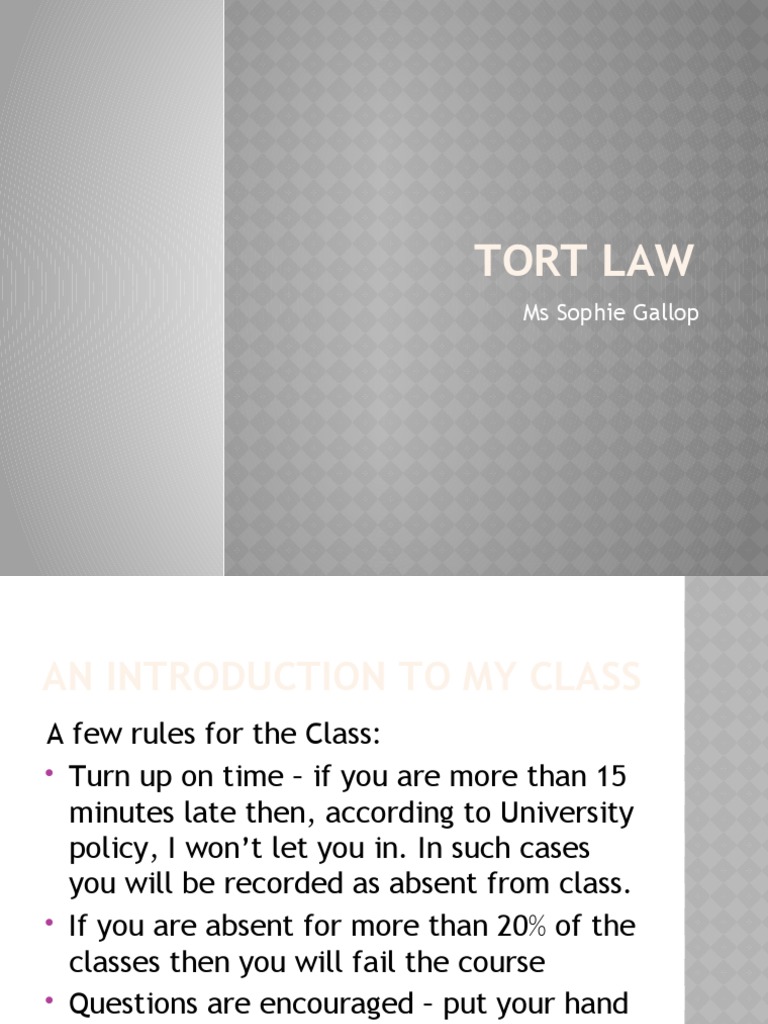 Tort Law Introduction: An Overview of Key Concepts, Parties, Elements ...
