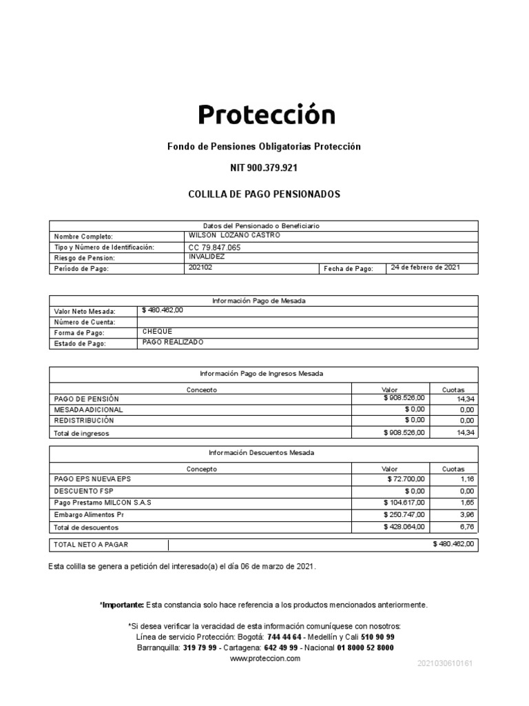 Colilla Pago | PDF | Business