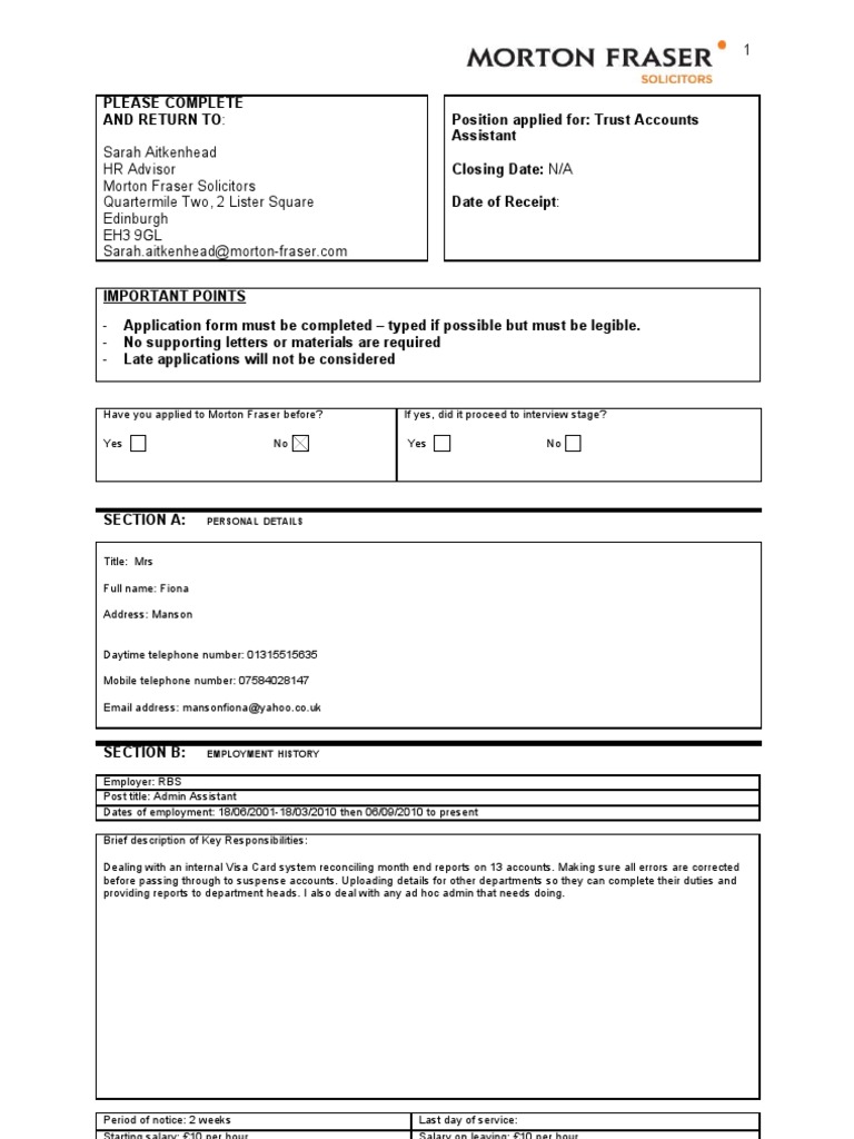 Application Form | PDF | Race And Ethnicity In The United States Census ...