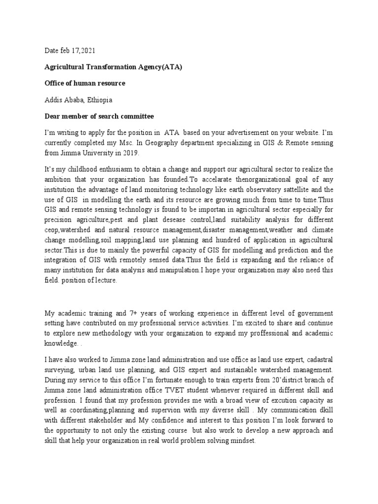 Agricultural Transformation Agency (ATA) Office of Human Resource | PDF ...