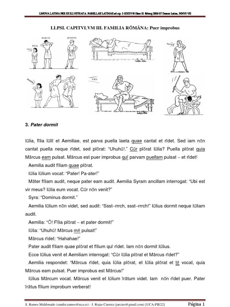 FAMILIA RŌMĀNA Compendium Et Exercitia Capitulī III | PDF