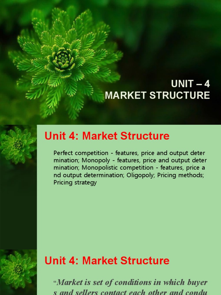 Market Structures Explained | PDF | Oligopoly | Perfect Competition