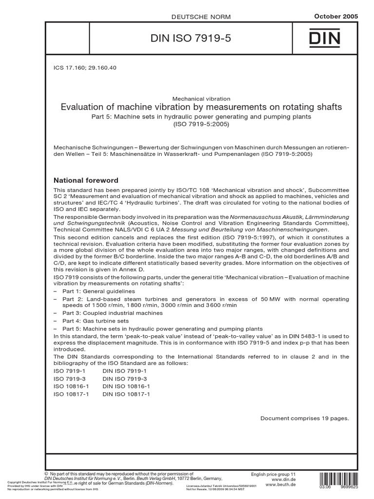 Din Iso 7919-5 | PDF | International Organization For Standardization | Applied And ...
