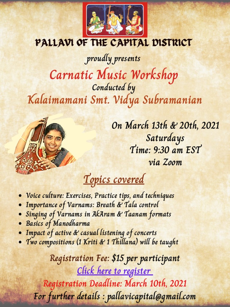 Carnatic Music Workshop | PDF