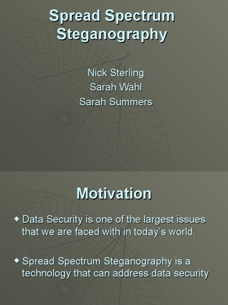 Spread Spectrum Steganography Pdf Broadcast Engineering