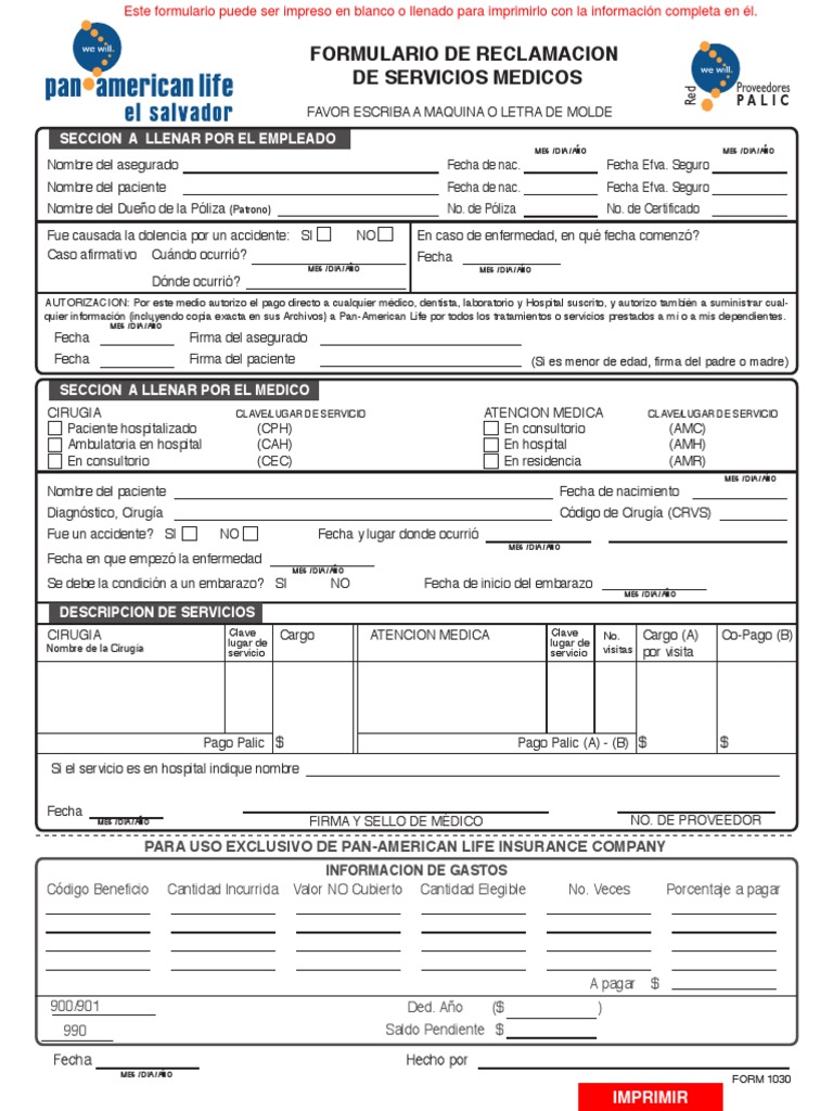 Formulario Palic Red-1 | PDF | Ciencias de la Salud | Medicina CLINICA