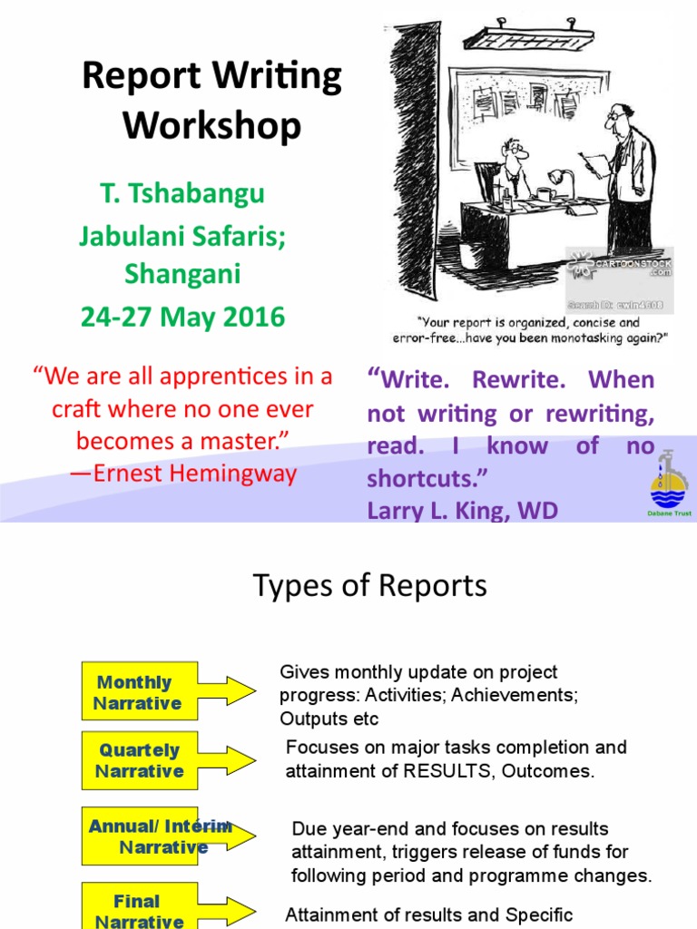 Writing Effective Workshop Reports | PDF | Food Security | Livestock