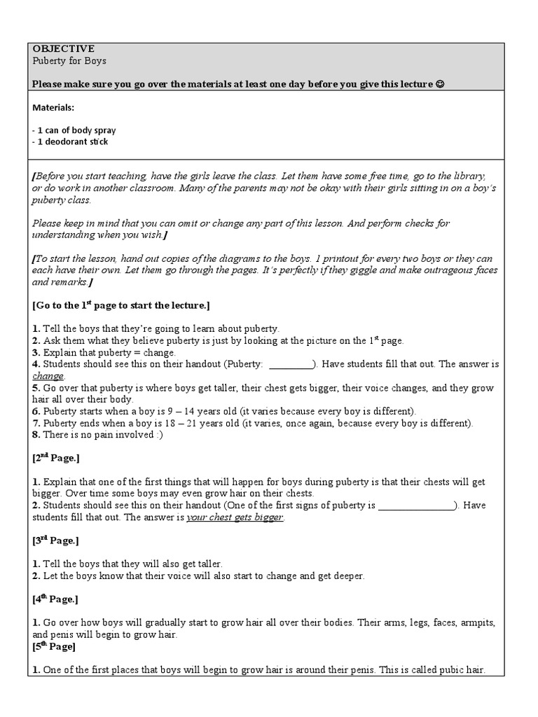 Understanding Boys' Puberty and Masturbation | PDF | Masturbation | Hair