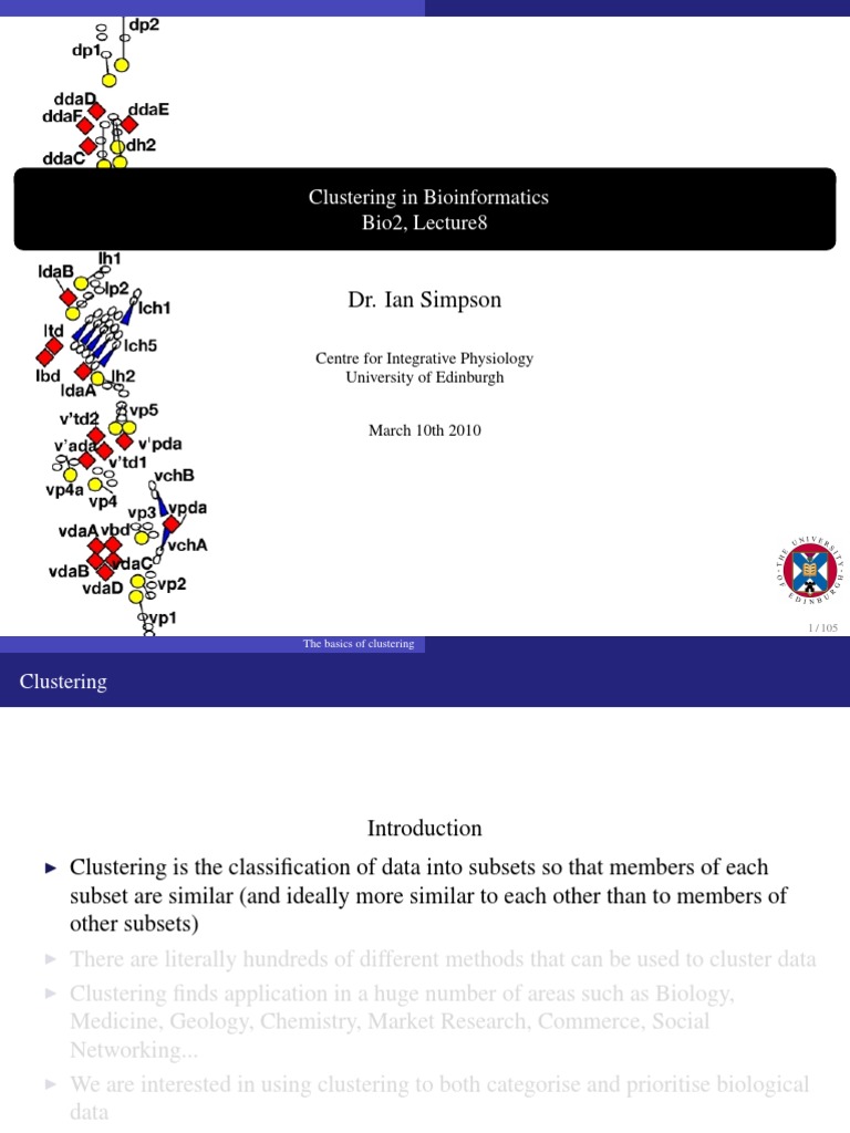 Clustering in Bioinformatics | PDF | Cluster Analysis | Statistical ...