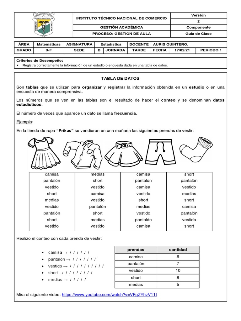 Tabla de Datos | PDF | Ropa | Science