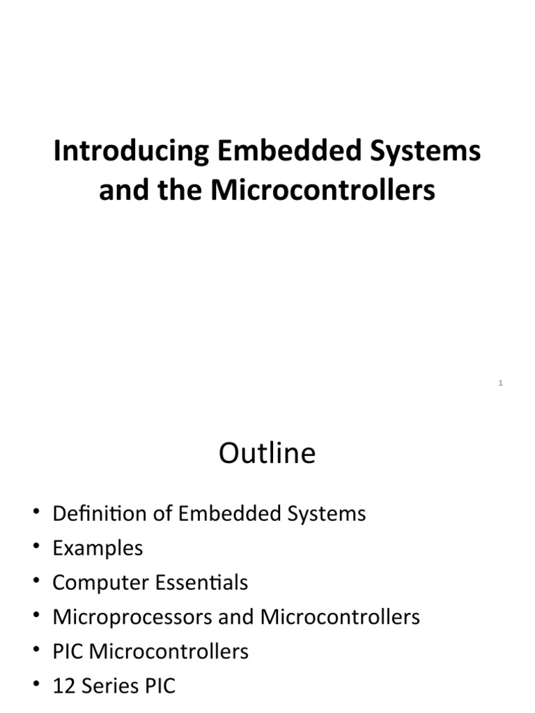 1 Introducing Embedded Systems and The Microcontrollers | PDF | Microcontroller | Microprocessor