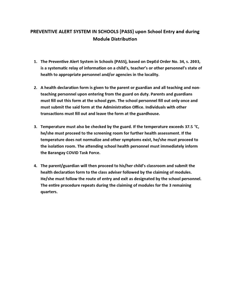 School Preventive Alert System Guide | PDF | Self-Improvement | Wellness