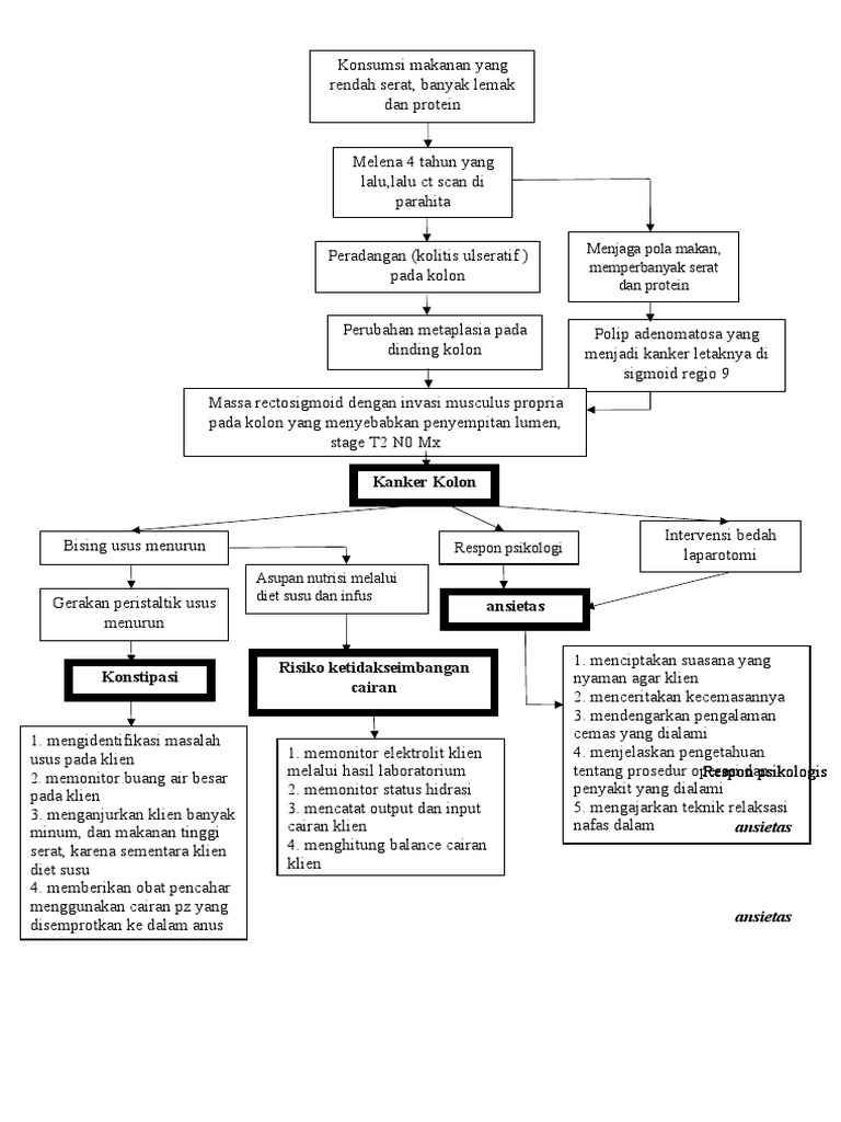 Pathway Kasus Soca CA Colon Ny. A | PDF
