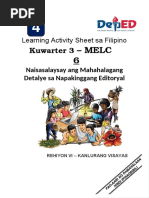 FILIPINO 4 Activity Sheet Q4 W1 | PDF