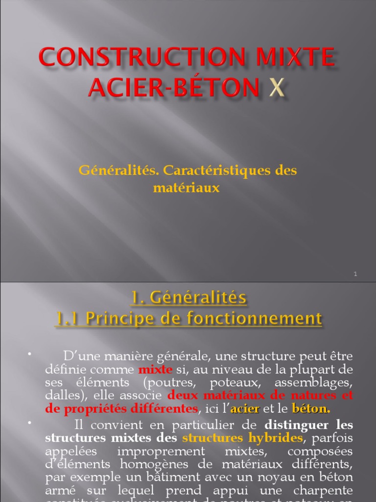 Structure Mixte | PDF | Poutre (Structure) | Soudage