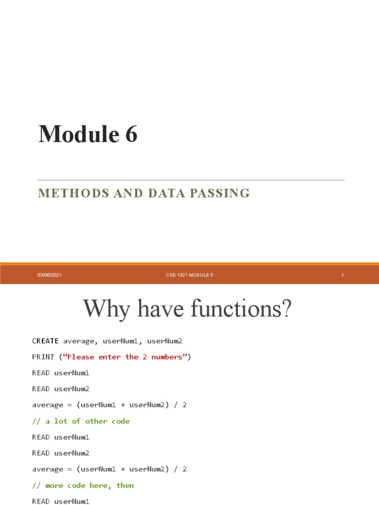 M6 Slides Java | PDF | Control Flow | Computer Engineering