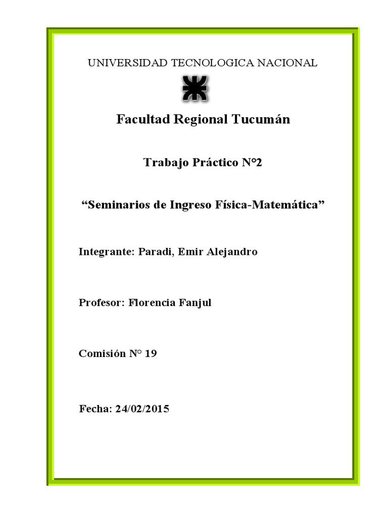 Caratula Utn | PDF