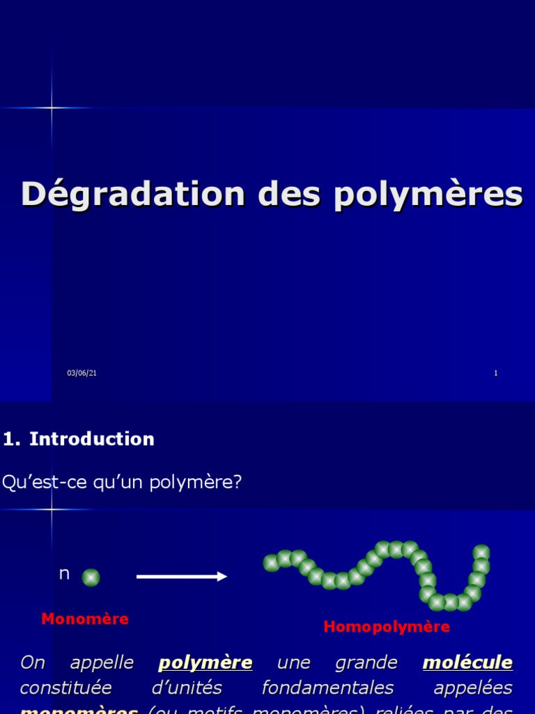 Polymères Cours | PDF | Macromolécule | Polymère