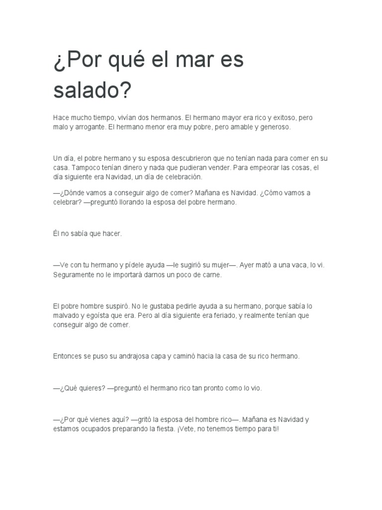 ¿Por Qué El Mar Es Salado | Descargar gratis PDF | Molino (molienda)