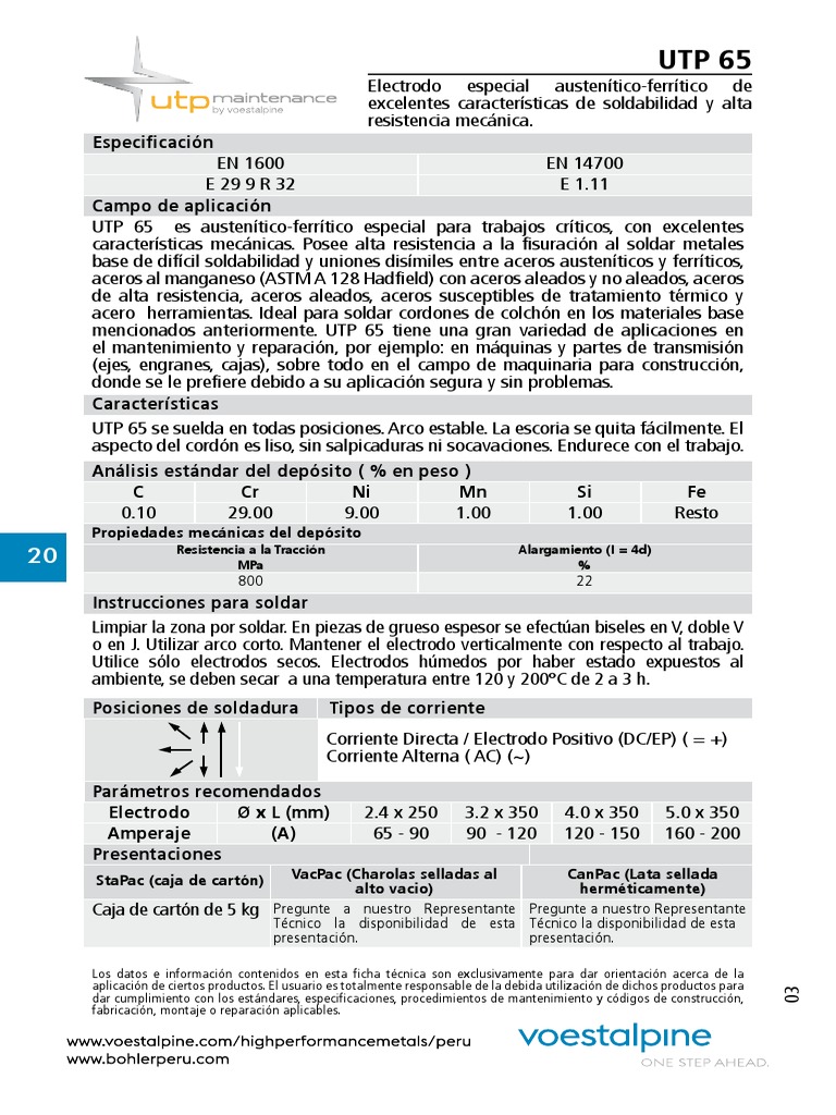 p20 UTP-65 | PDF | Soldadura | Construcción