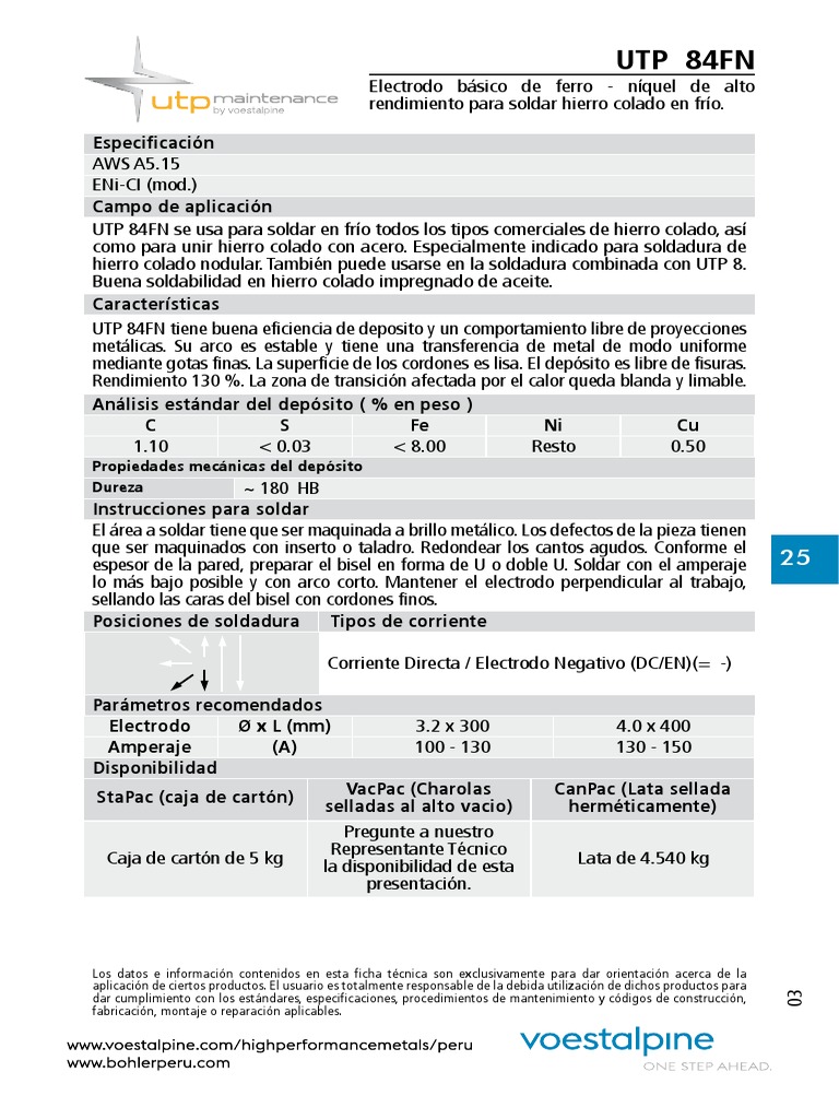 p25 UTP-84FN | PDF | Soldadura | Construcción