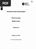 AHA ACLS Precourse Self Assessment Answers 2023 | PDF | Cardiopulmonary ...