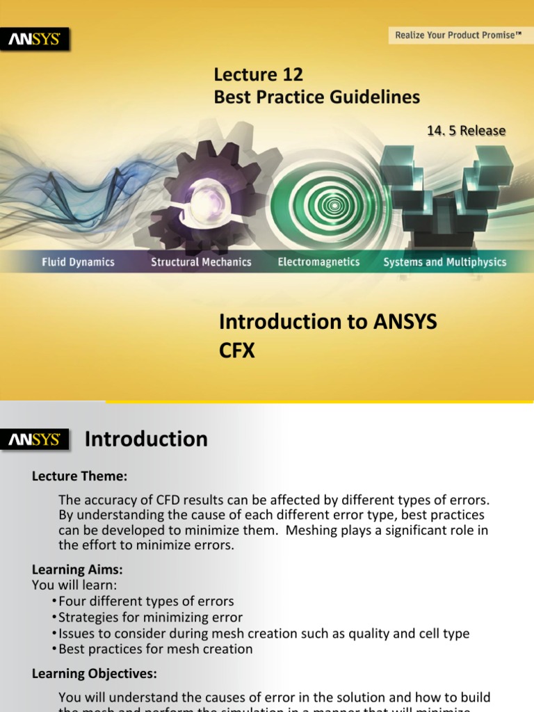Introduction To ANSYS CFX: Best Practice Guidelines | PDF | Computational Fluid Dynamics ...