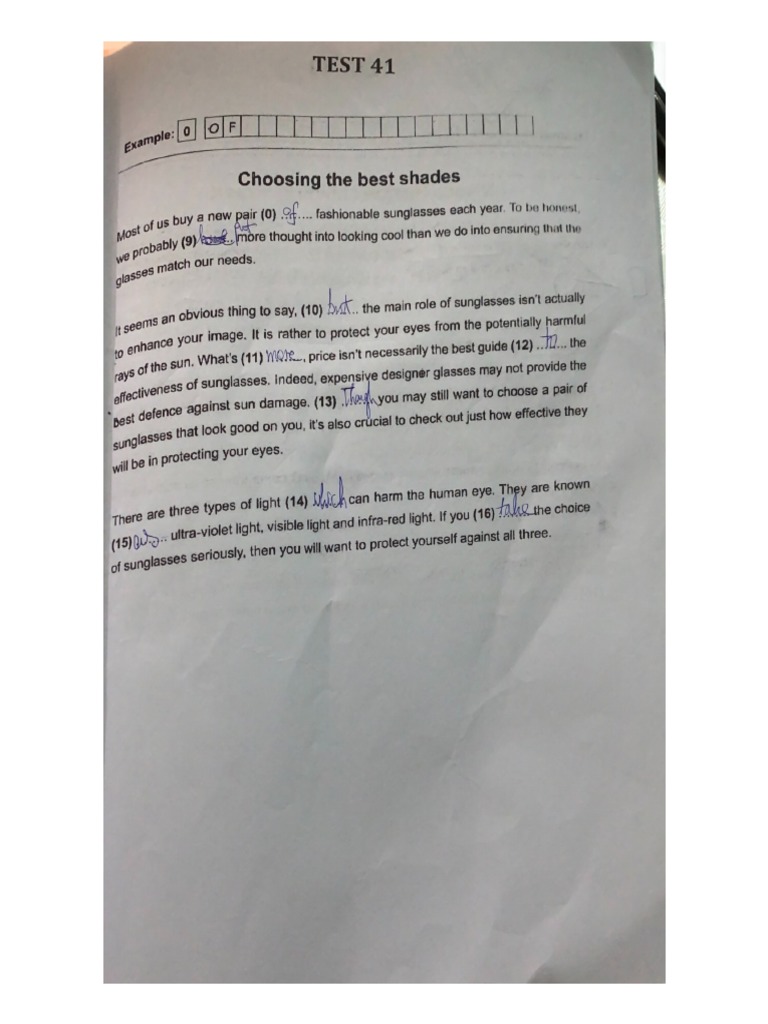 Open Cloze Test | PDF