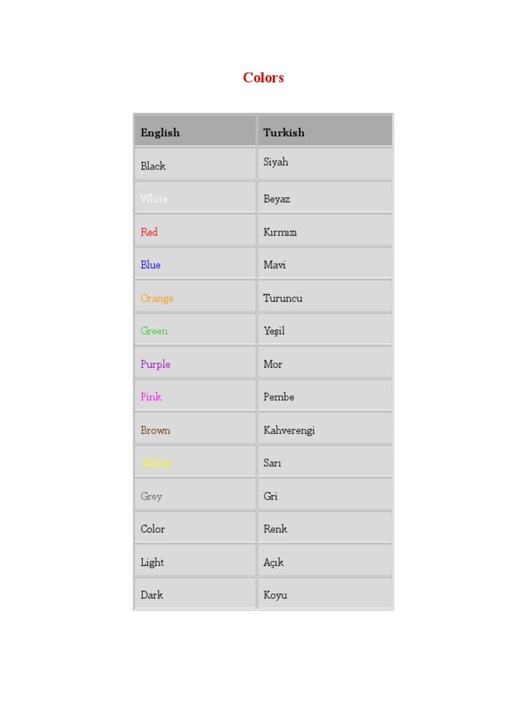 Colors | PDF