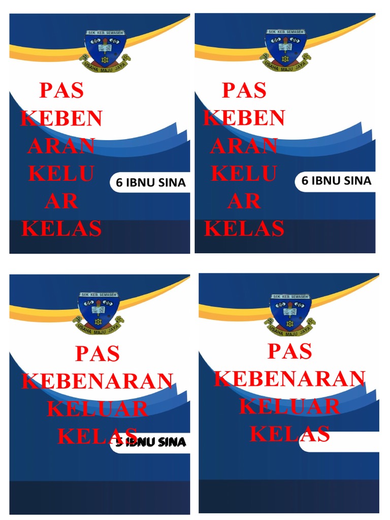 Pas Keluar Kelas | PDF