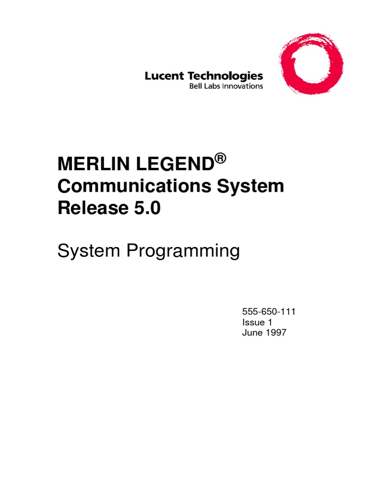 Merlin Legend Phone System Manual | PDF | Electrical Connector | System