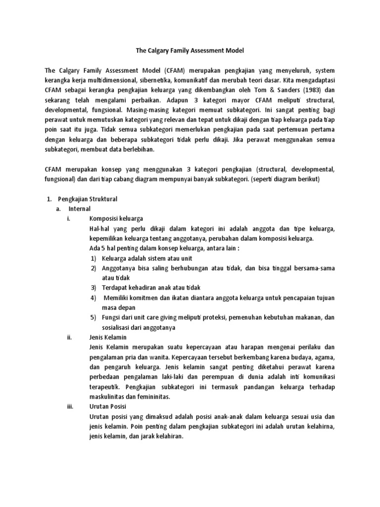 The Calgary Family Assessment Model | PDF