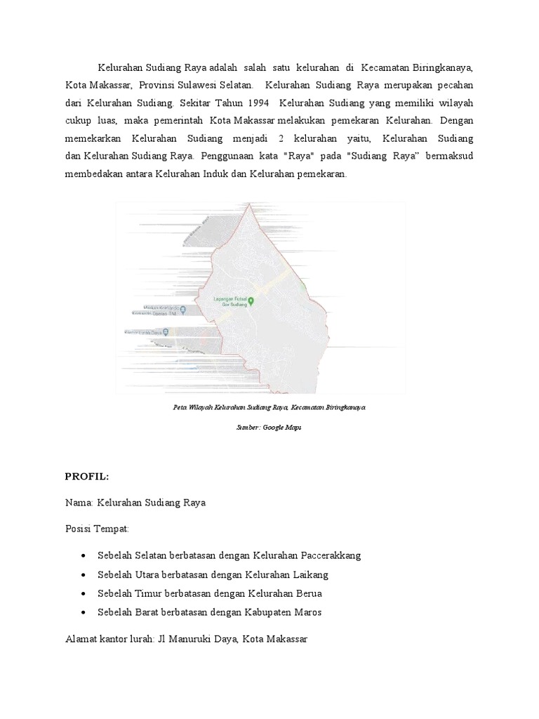 Profil Kelurahan | PDF