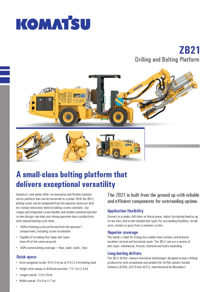0fB65cGHQo2hFFqnMIJQ - Komatsu zb21 Drilling and Bolting Platform | PDF ...