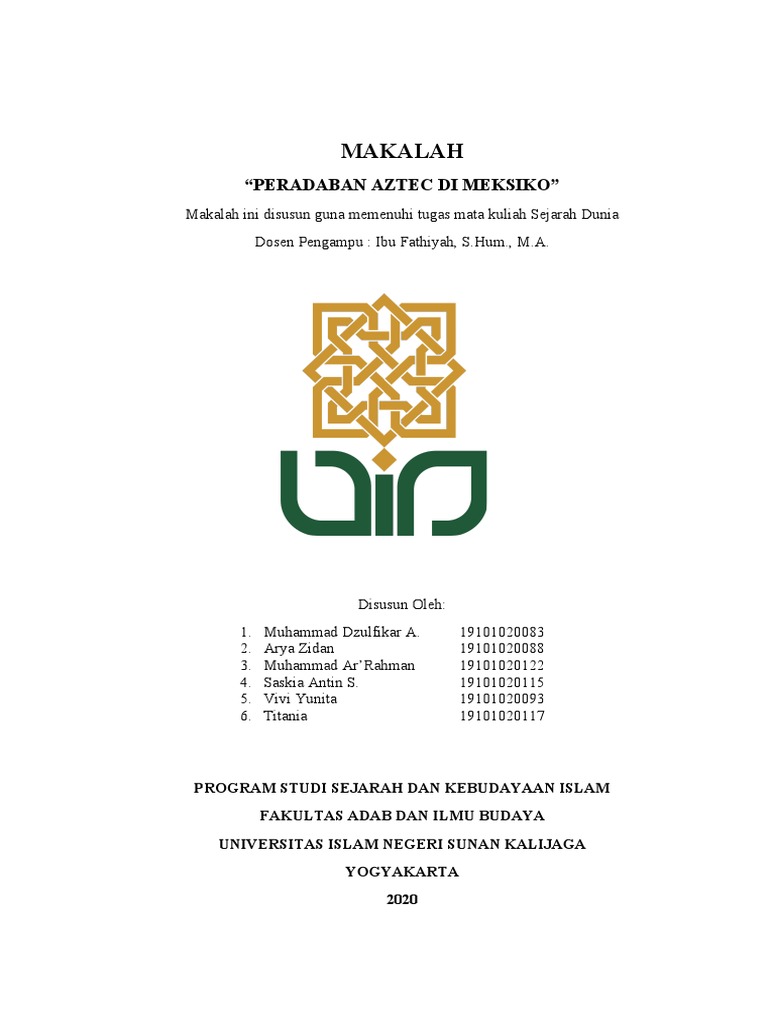 Makalah Sejarah Suku Aztec | PDF