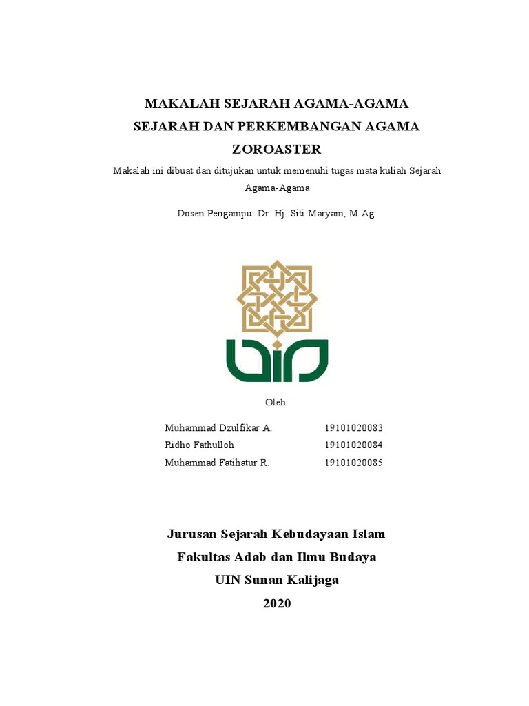 Sejarah Dan Perkembangan Agama Zoroaster | PDF