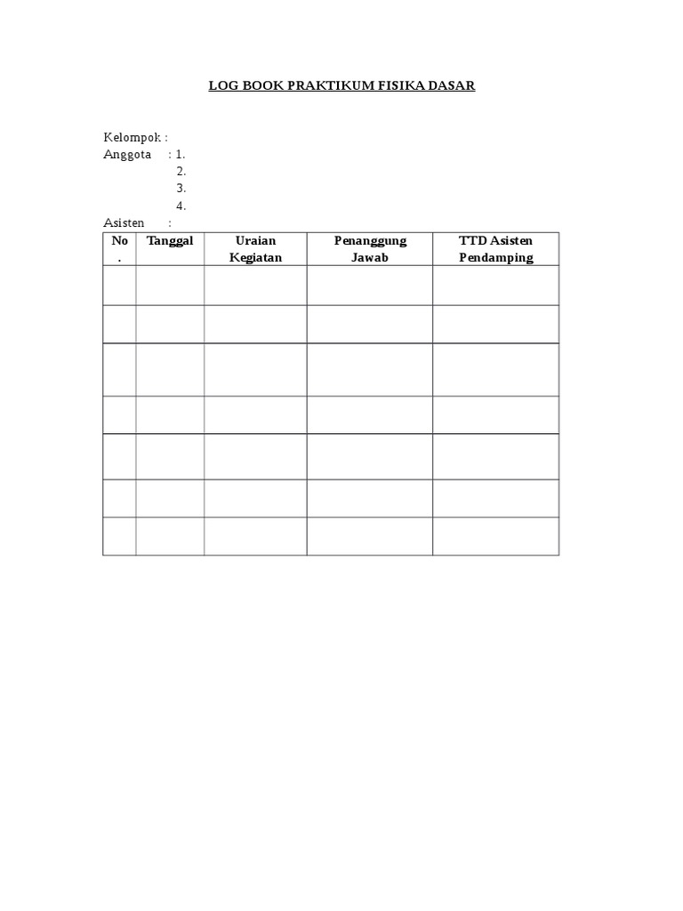 Log Book Praktikum Fisika Dasar | PDF