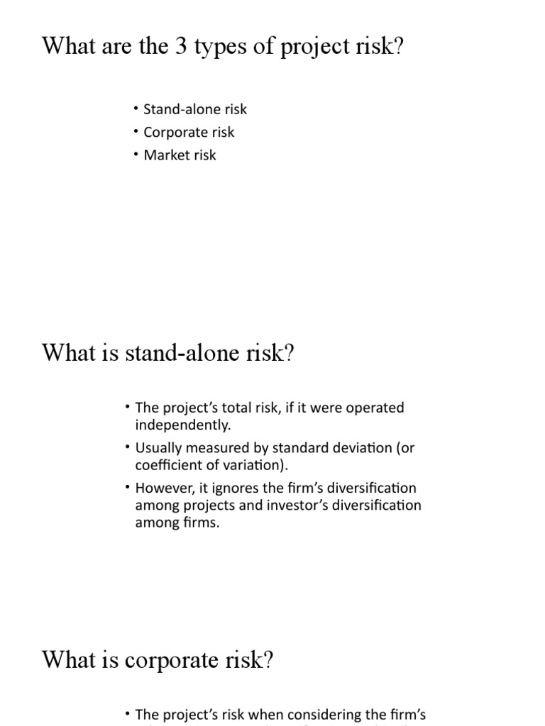 Three Types of Project Risk | PDF