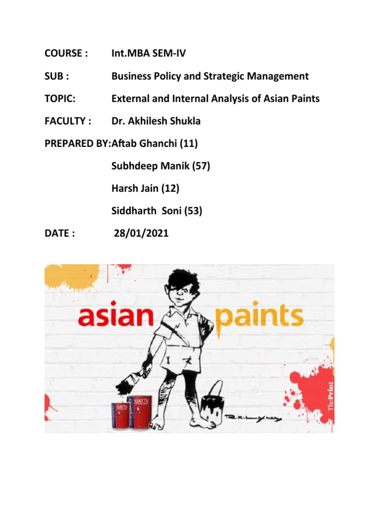 Asian Paints Report | PDF | Economic Growth | Innovation