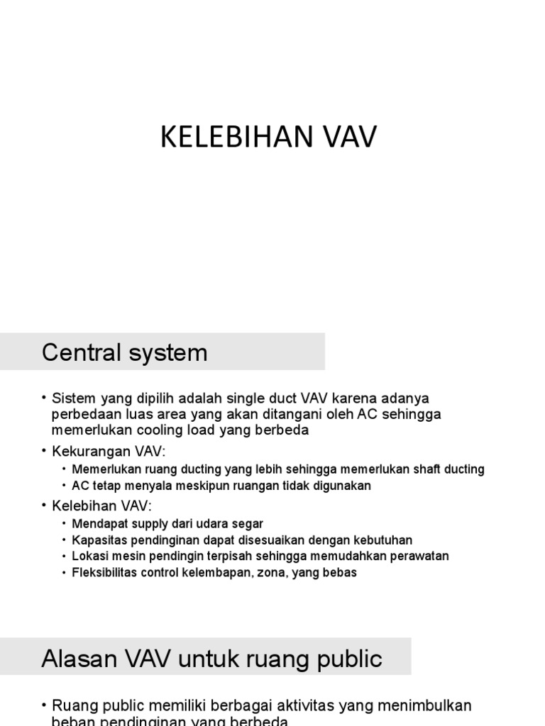 Kelebihan dan Komponen Sistem VAV | PDF