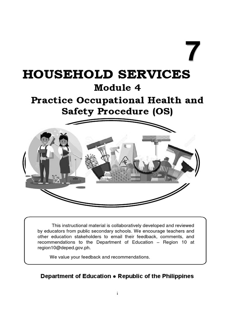 Household Services: Practice Occupational Health and Safety Procedure ...
