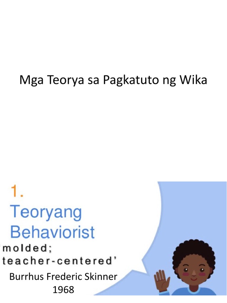 Mga Teorya Sa Pagkatuto NG Wika | PDF