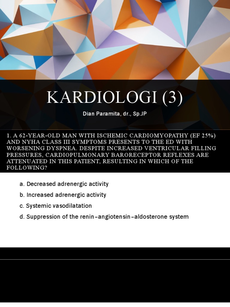 MCQ Cardio 3 | PDF | Hypertension | Blood Pressure